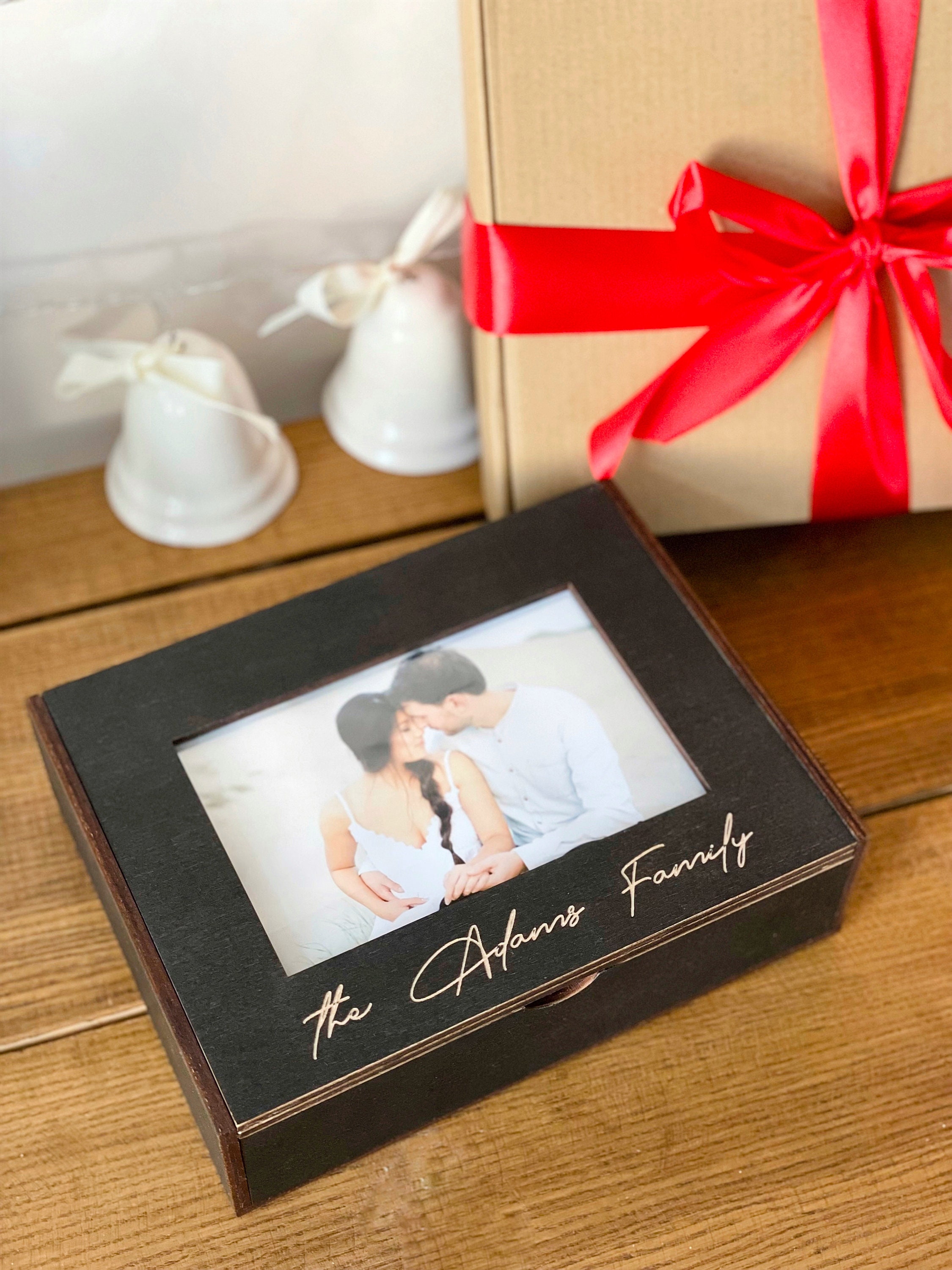 Wooden Photo Box | Wedding Custom Box | Keeepsake Memory Box for Couple ...
