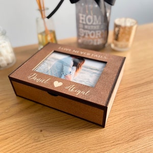 Wooden Memory Box | Personalized Keepsake Photo Box | Wedding Box ...