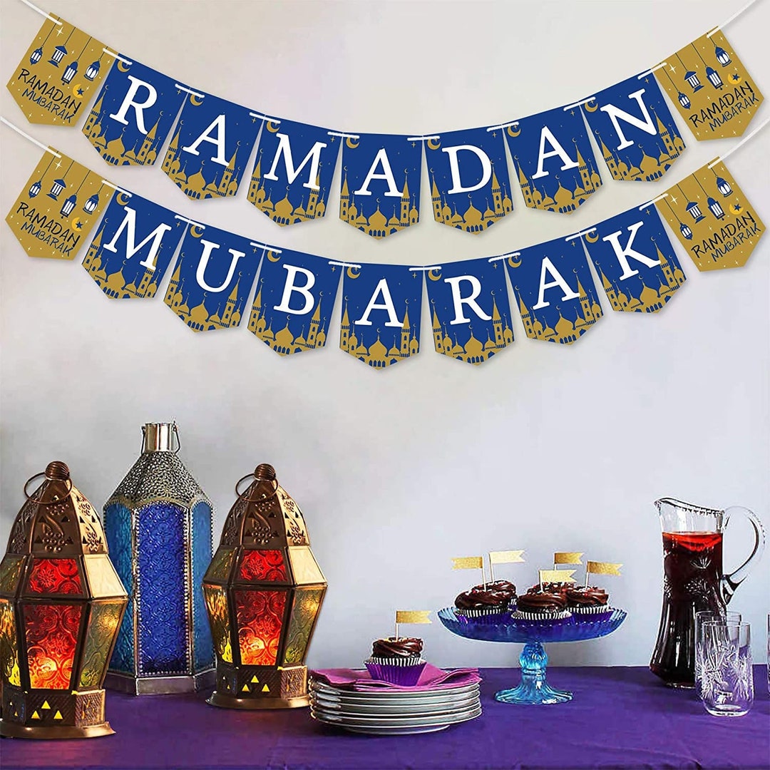 Ramadan Mubarak Banner Decoration 2024, Garland , Banners , Ramadan ...