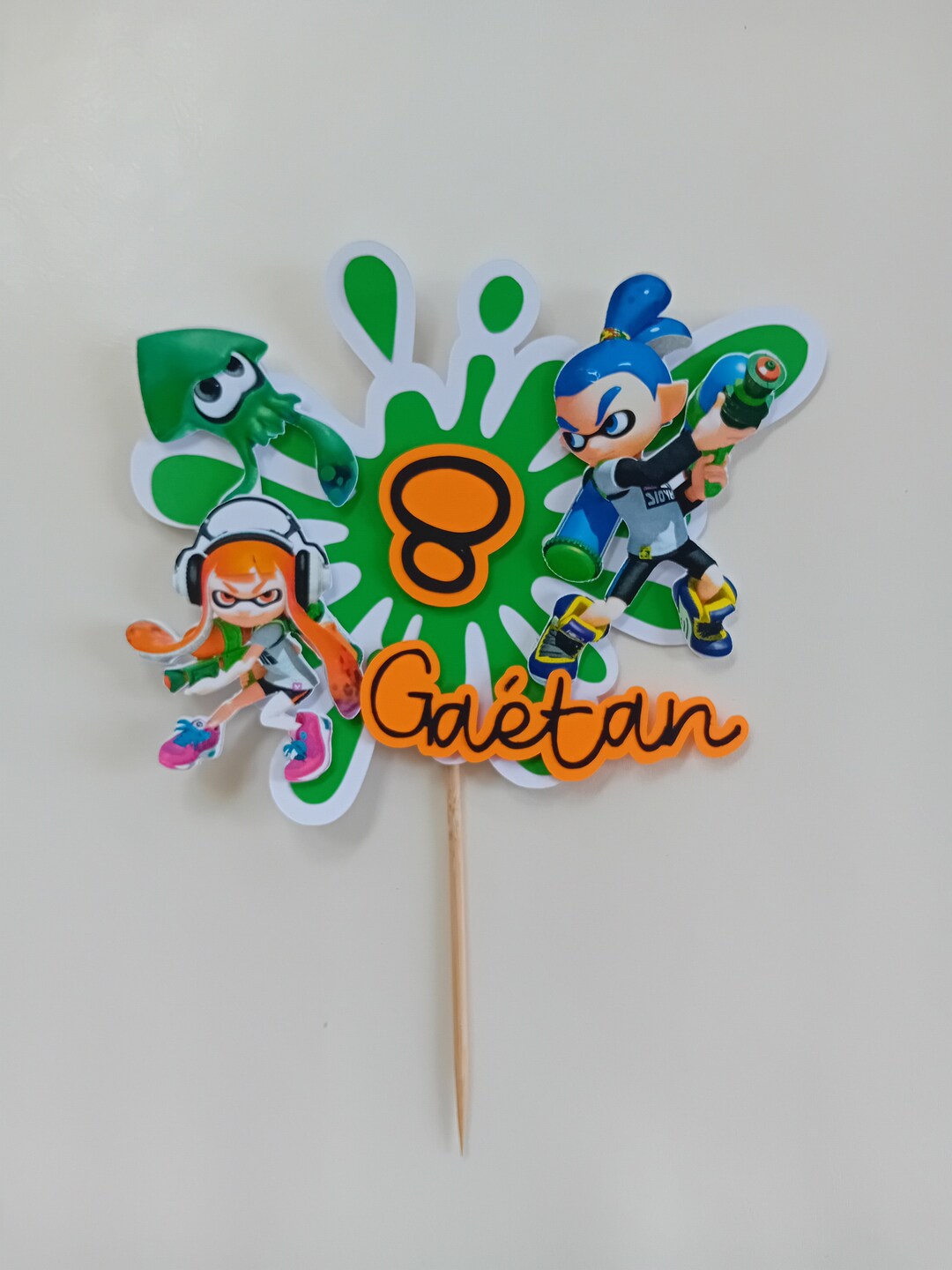 Personalized Splatoon Cake Topper - Etsy