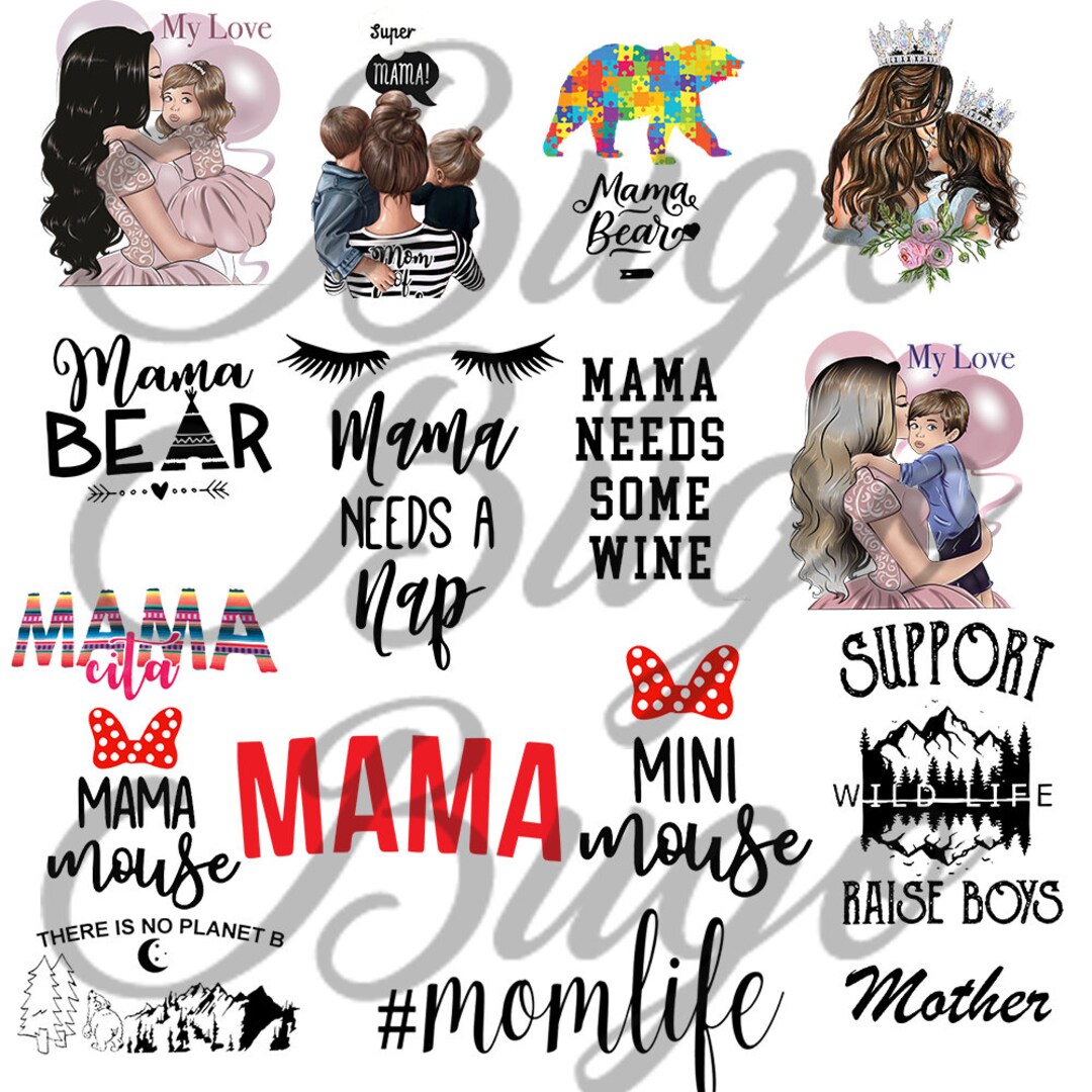MOTHER SVG 30 Designs, Mom and Son SVG, Mother and Daughter, 30 Files ...