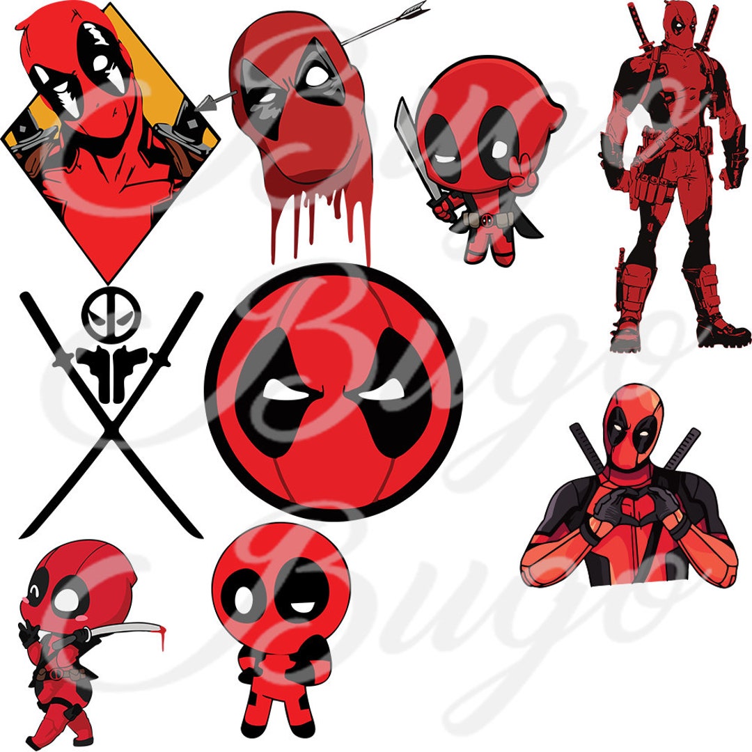 Deadpool Svg, Marvel Svg, Graphic T-shirt, 9 Svg Files With Deadpool - Etsy