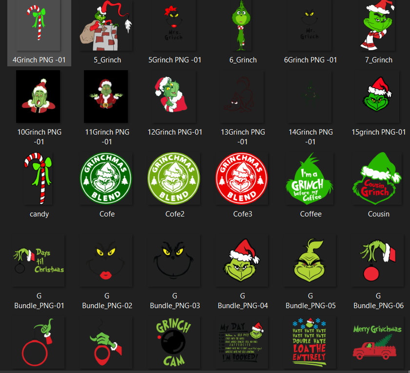 200 GRINCH PNG, Circuit for Bundle, SVG Christmas, Svg for Shirts, Mega ...