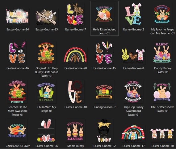 Mega Bundle 125 Desings PNG With Easter Message for Easter | Etsy