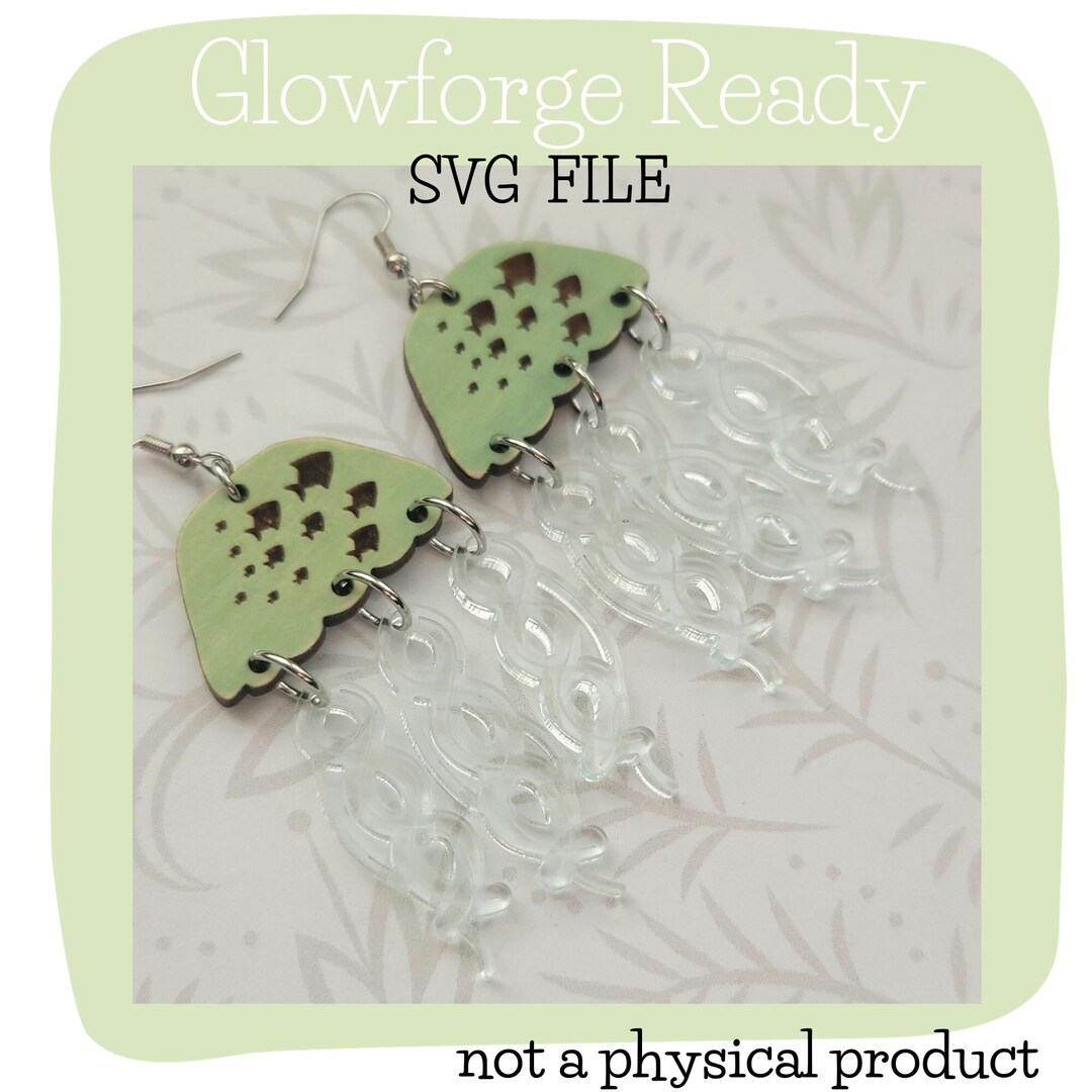 Jellyfish Dangle Tentacles Earring SVG- Glowforge Ready - SVG ONLY - Etsy