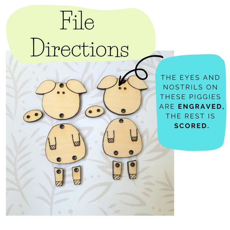 Pig Earring With Dangle Feet SVG - Glowforge Ready - SVG Only - Boho ...