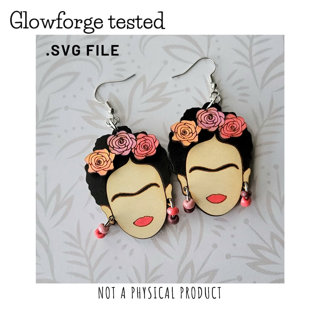 Frida Kahlo Artist - Cinco De Mayo Earring SVG - Glowforge Ready SVG - Etsy