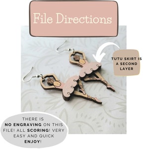 Ballerina Art Dancing Dangle Earring SVG - Glowforge Ready - SVG ONLY ...