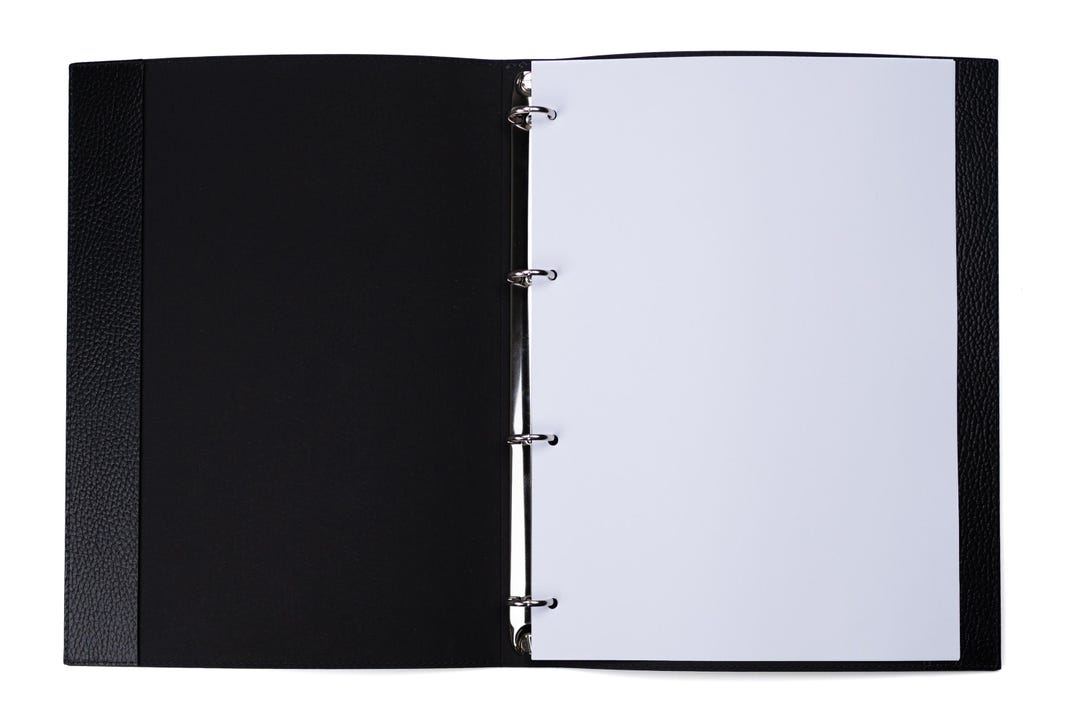 Personalized Leather Notebook A4 – 4-ring Binder Cover – Custom Leather ...