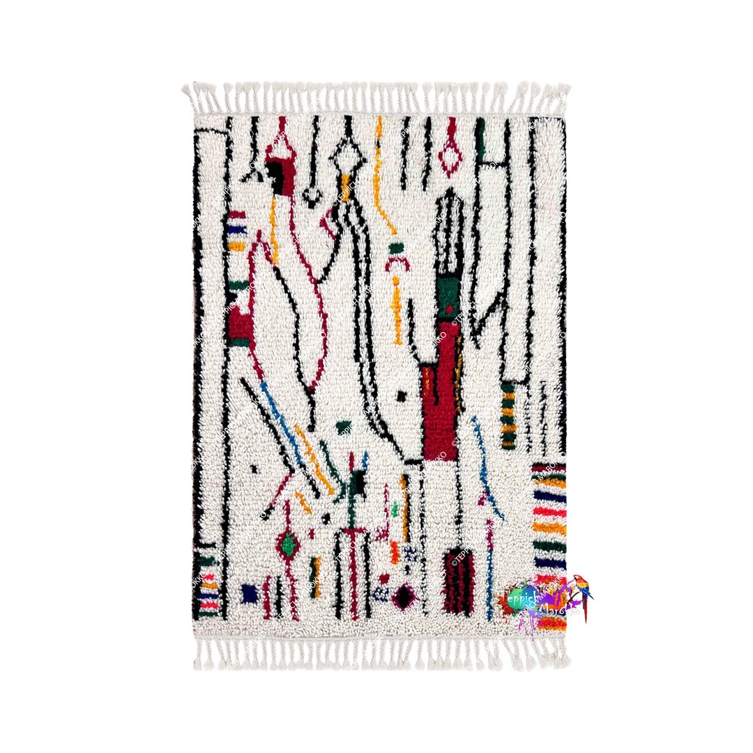 Moroccan Rug Beni Ourain Rug Tapi Maroc Azilal Rug Teppich Wolle Wool ...