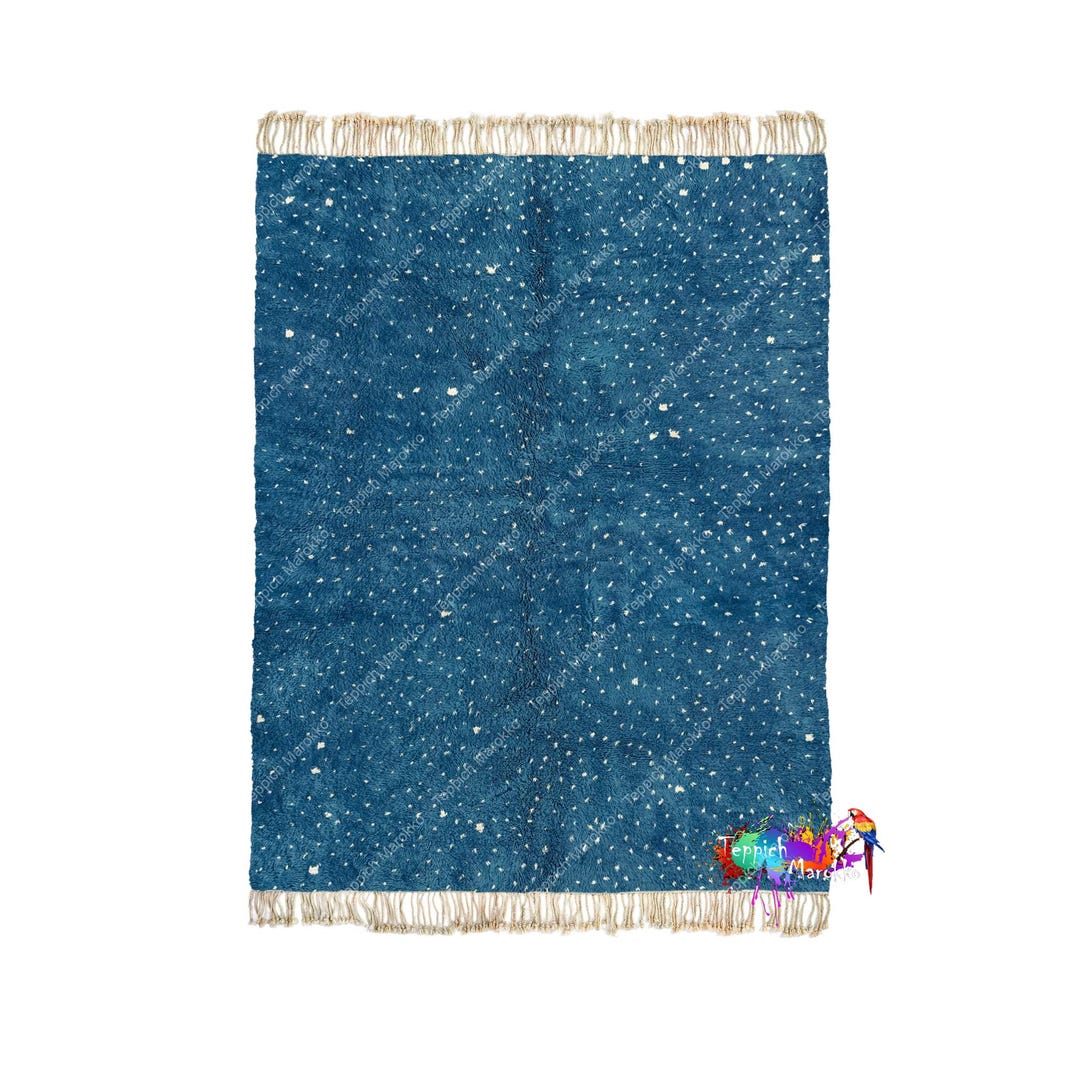 Blue Soft Beni Mrirt | Fabulous Moroccan Rug | Area Rugs | Wool Rug ...
