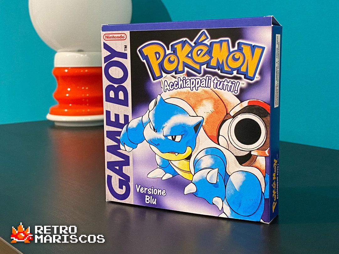 REPROBOX Pokémon Blue Version - Nintendo Game Boy - Italian Version - Etsy