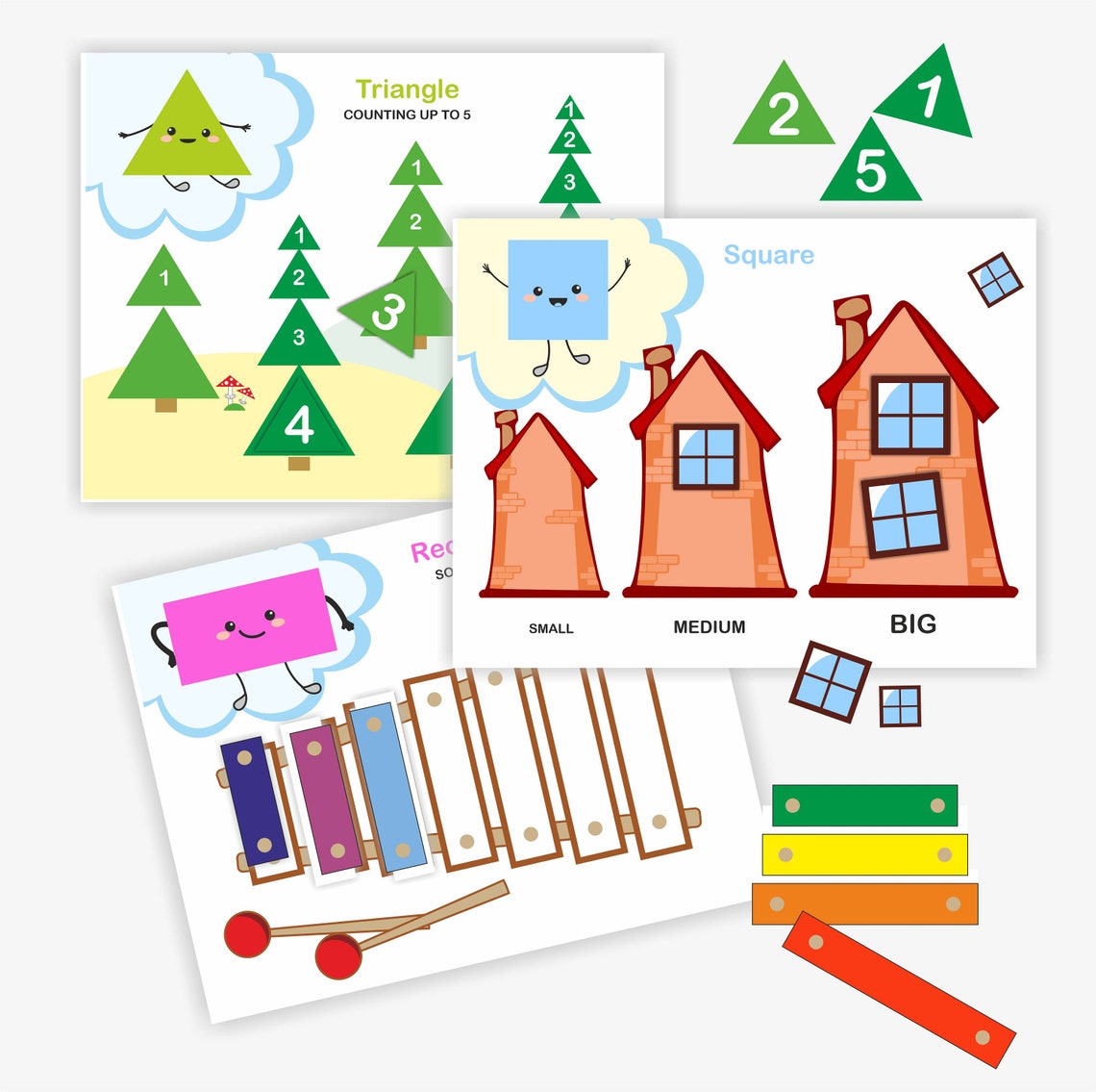 Shapes Busy Book Printable Toddler Busy Book. Homeschool | Etsy