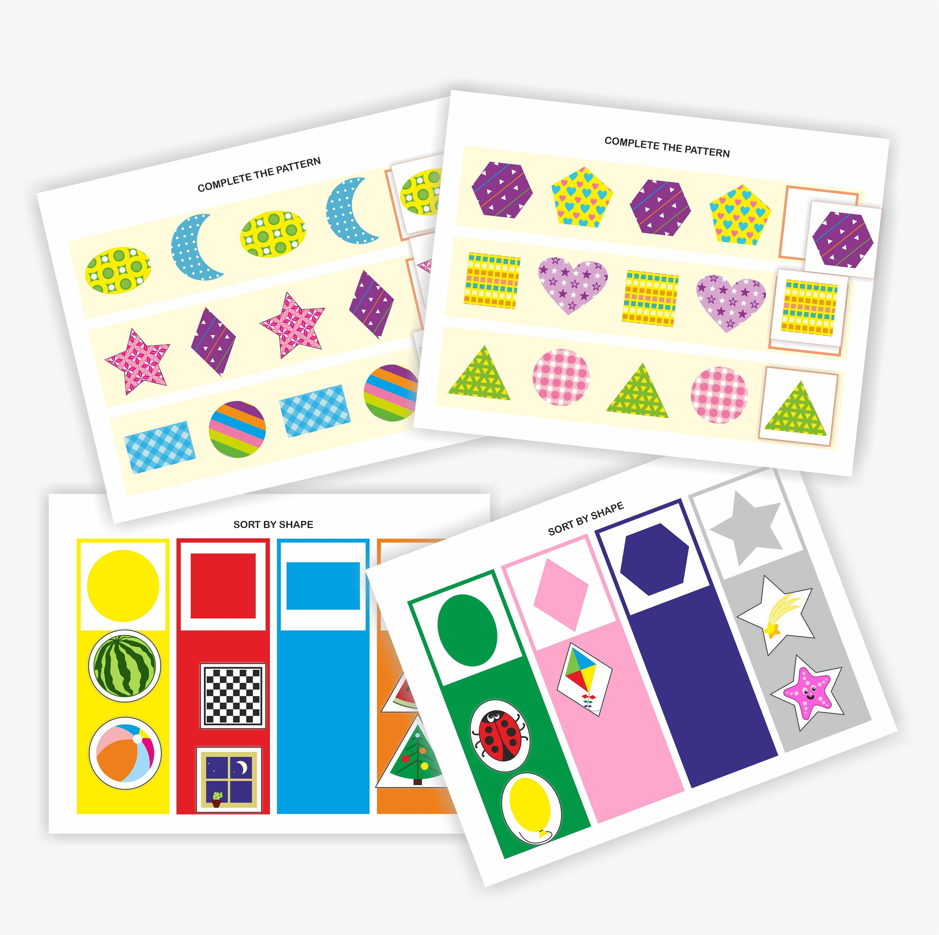 Shapes Busy Book Printable Toddler Busy Book. Homeschool | Etsy