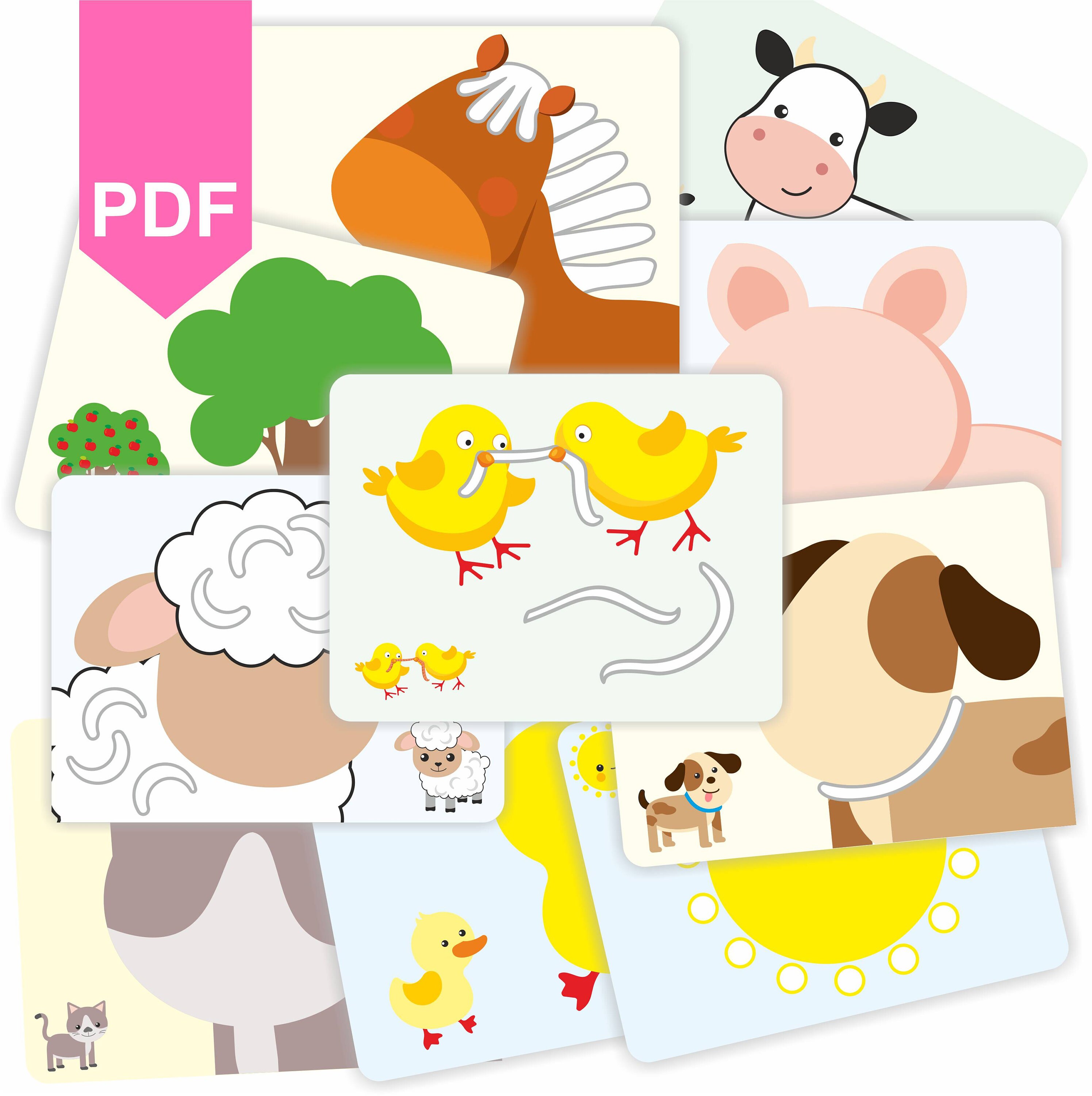 Play Dough Activity Mats Farm Animals Play-Dough Mats Farm | Etsy