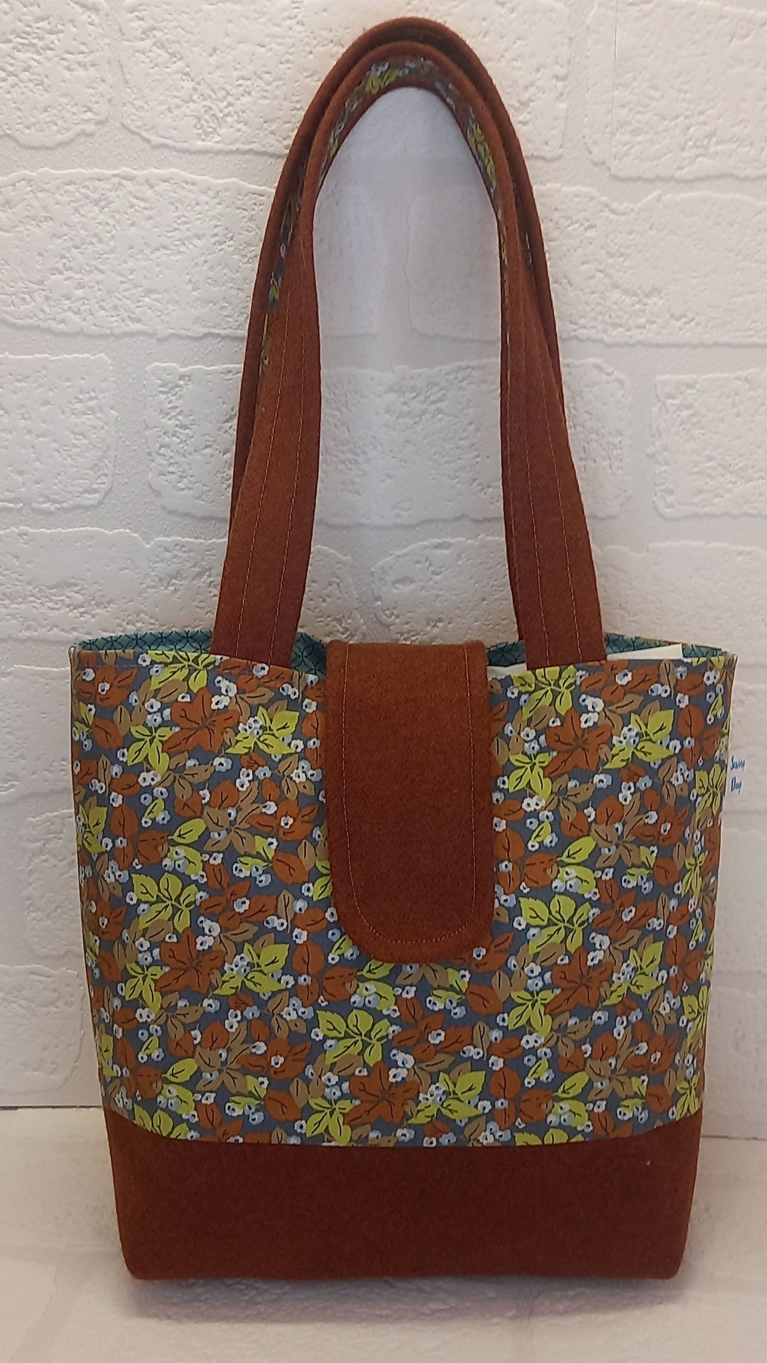 Liberty Wool Bag Sewing Kit – Russet Woodland Fabric, Magnetic Fastener ...