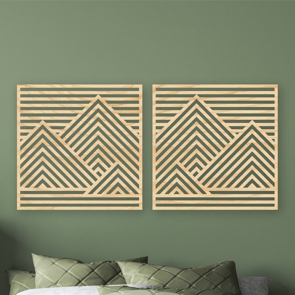 Wood Squares Wall Art - Etsy