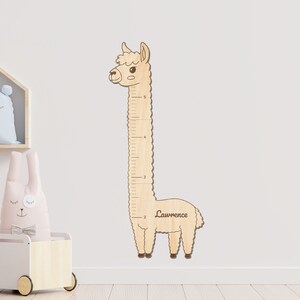 Alpaca Growth Chart for Kids, Wooden Growth Chart, Ruler Growth Chart ...