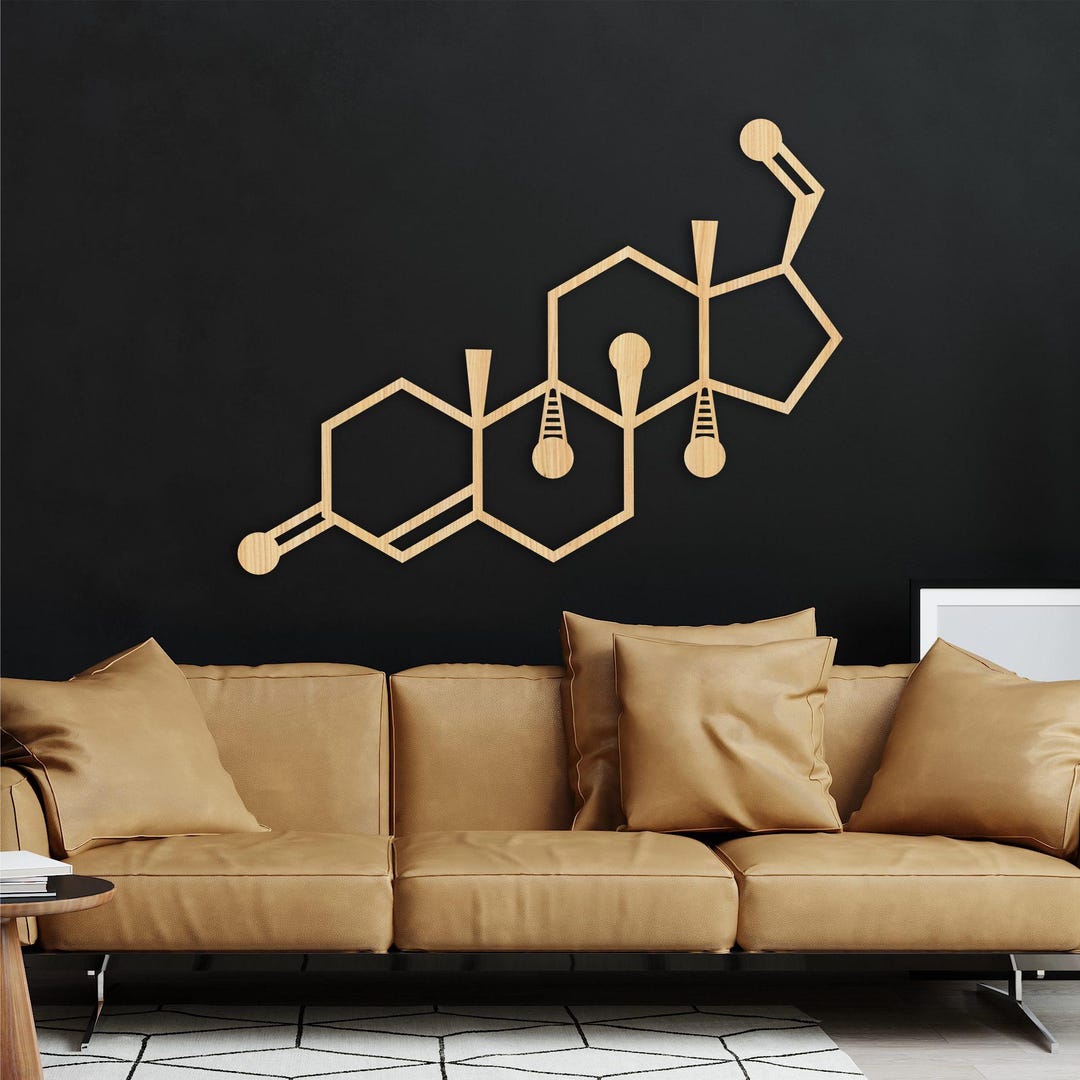 Progestrone Molecule Wooden Decor, Pregnancy Hormone, Chemistry ...
