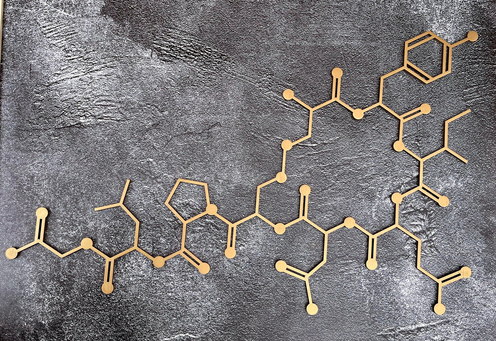 Oxytocin Molecule Wall Art, Love Hormone Art, Chemistry Decoration ...