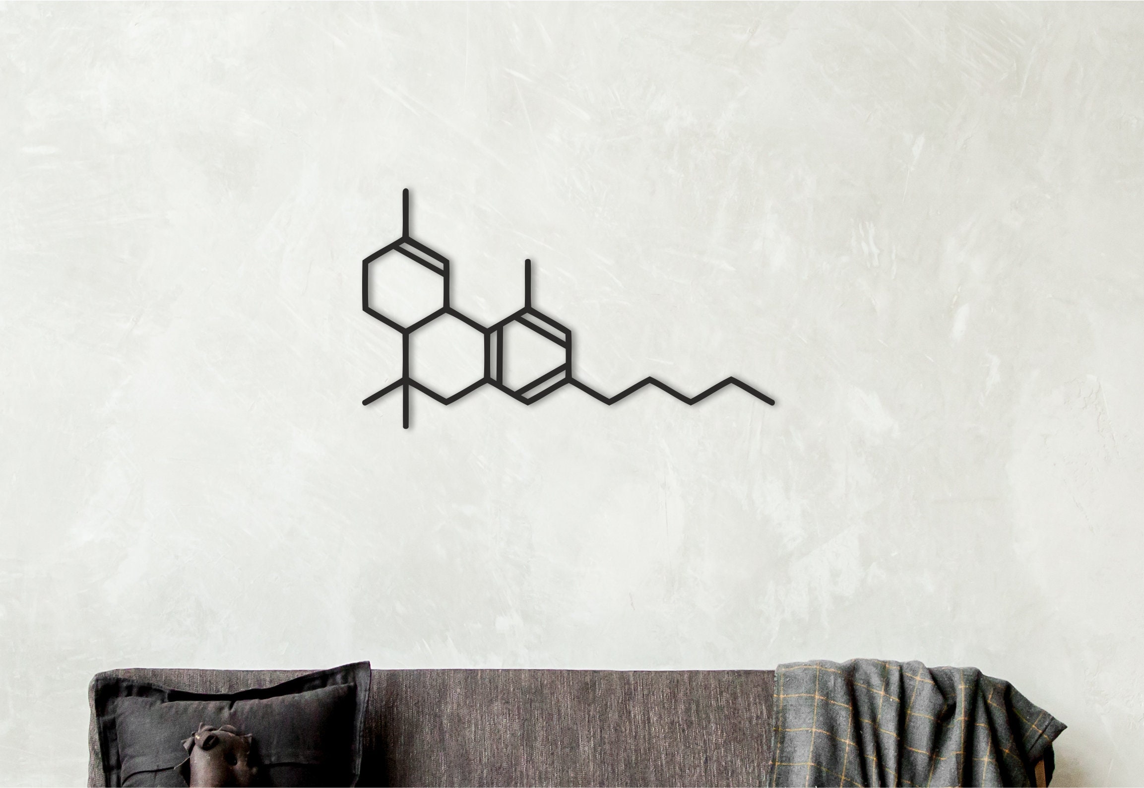 Thc Molecule Tetrahydrocannabinol Wall Art | Etsy
