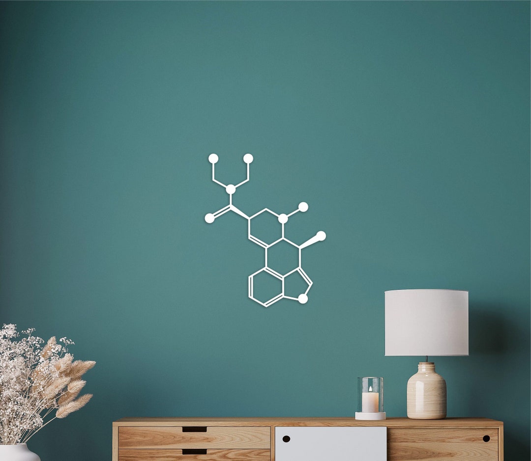 LSD Molecule Wood Wall Art, Chemistry Decor - Etsy
