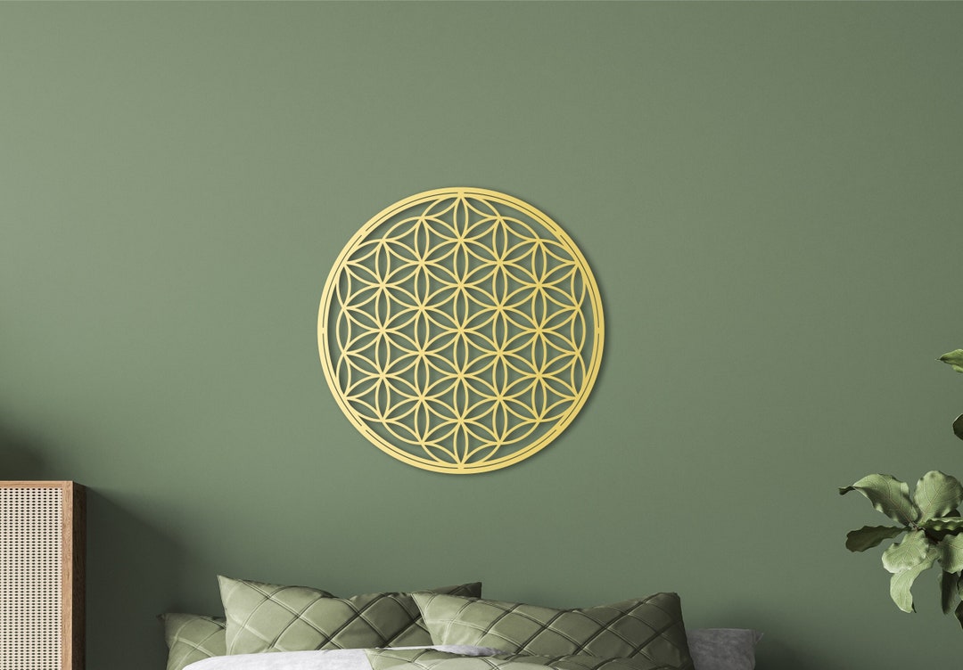 Sacred Geometry Decor, Flower of Life Wall Art, сircular Wood Wall Art ...