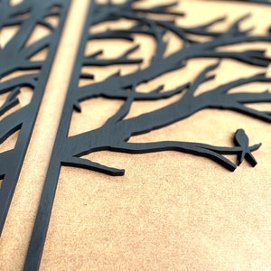 Tryptic Wall Art, Three Piece Wall Art, Wooden Tree Wall Art, Wooden ...