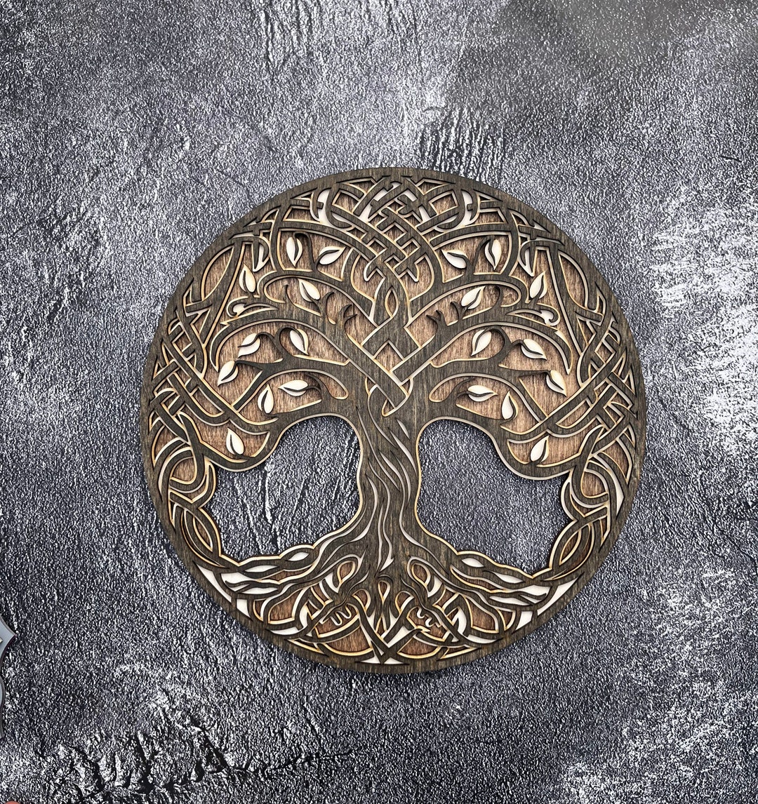Multi-layered Tree of Life Wall Decor, Wooden 3d Wall Art, Celtic Tree ...