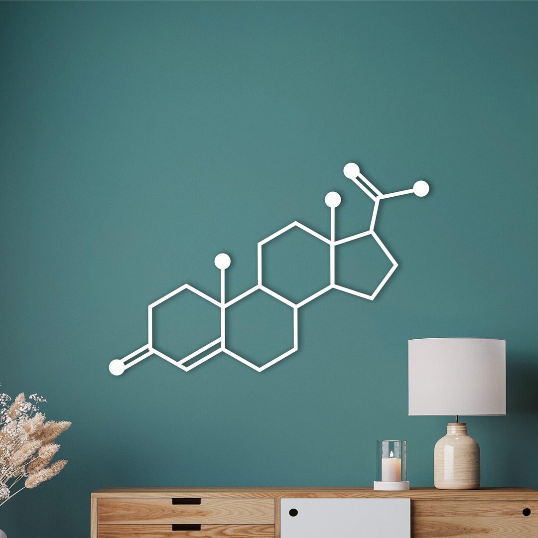 Progestrone Molecule Wooden Decor, Pregnancy Hormone, Chemistry ...