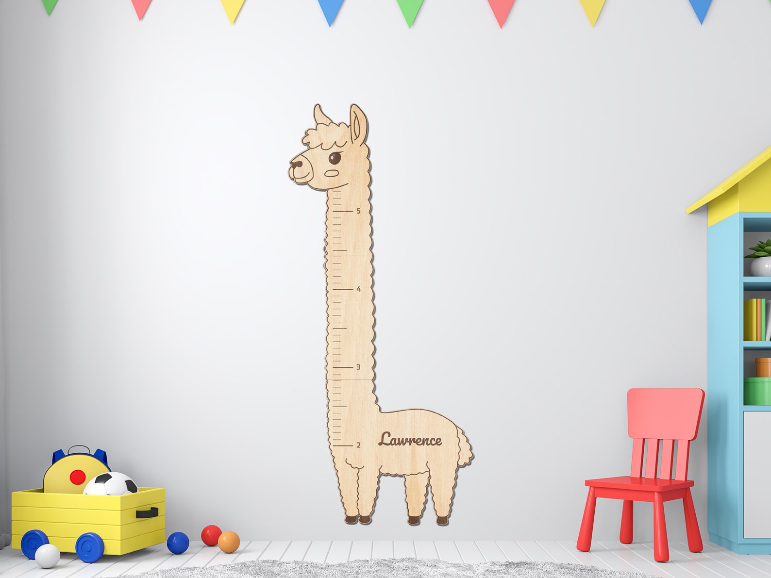 Alpaca Wooden Growth Chart: Kids Nursery Decor - Etsy