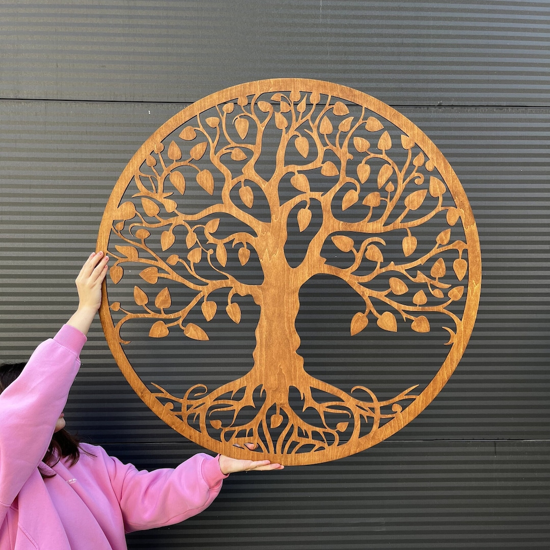Celtic Tree of Life Wood Wall Art: Rustic Home Decor - Etsy