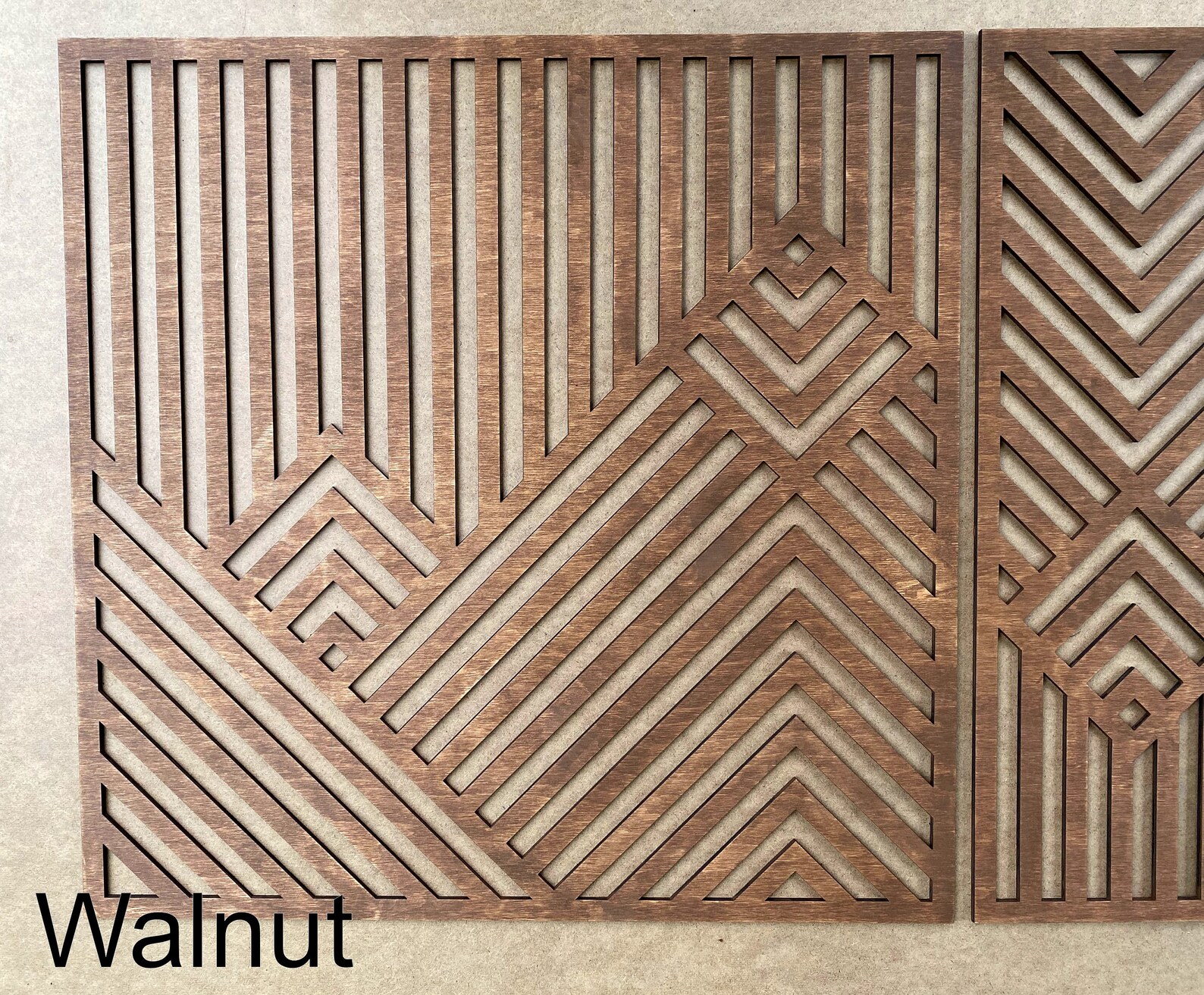 Large Abstract Wall Artmodern Wood Decor Set of 2 - Etsy