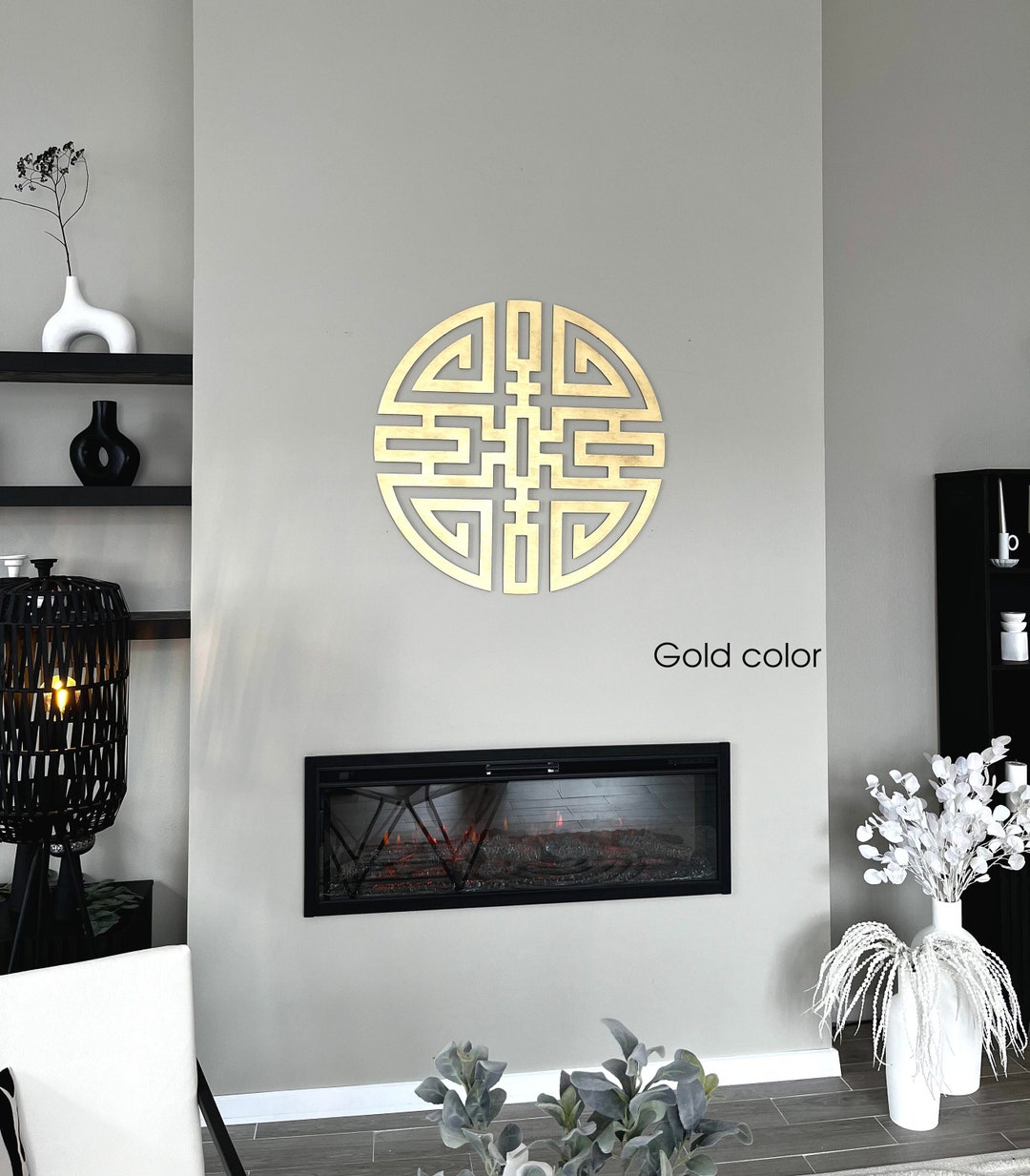 Wealth Attraction Wall Art, Cai Symbol, Chinese Decoration, Longevity ...