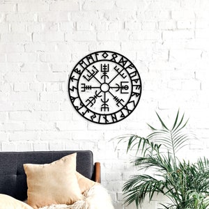 Vegvisir Wall Art,wooden Decorations,runic Wall Decor - Etsy