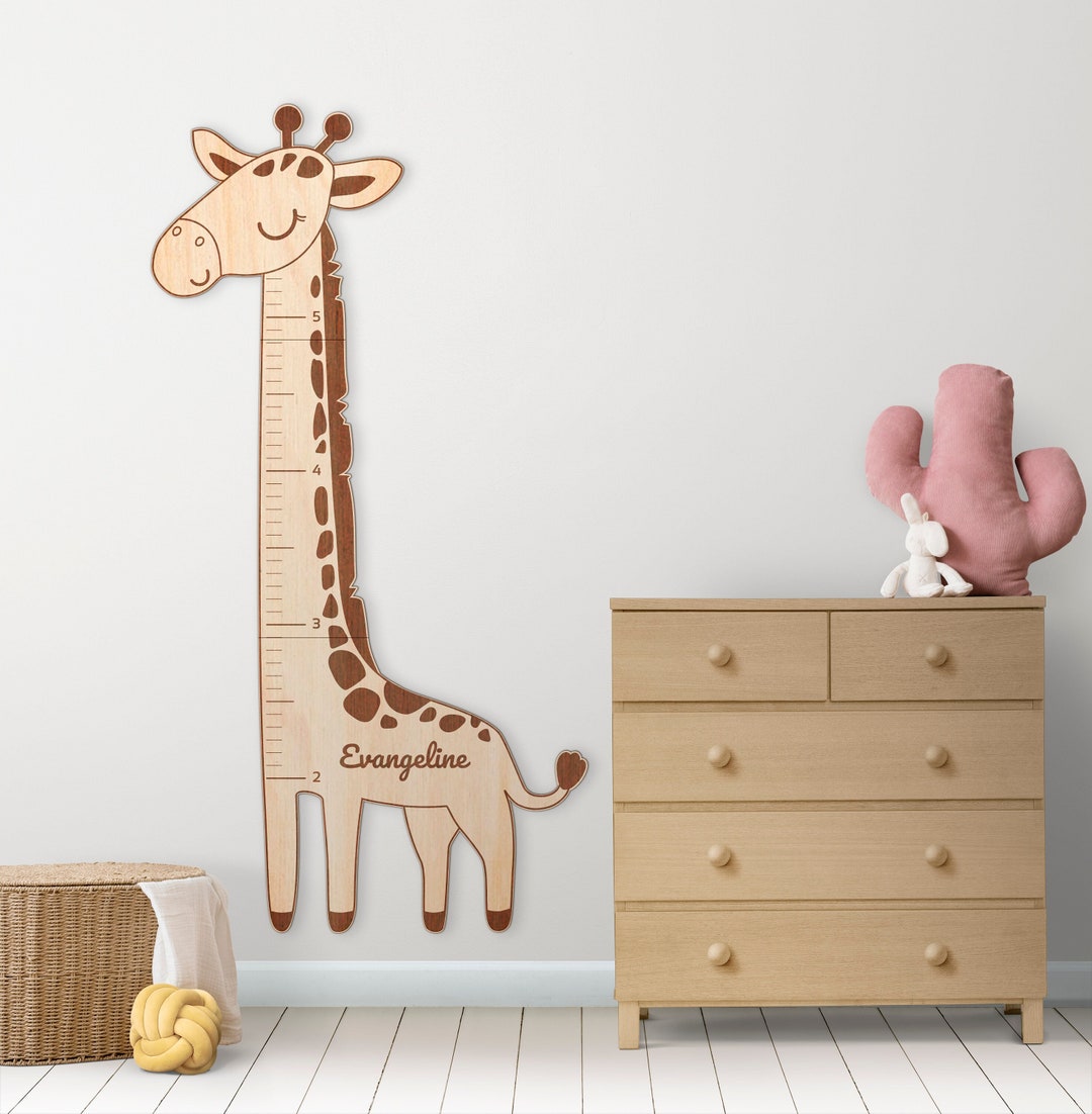 Giraffe Growth Chart for Children, Baby Growth Chart, Height Ruler ...