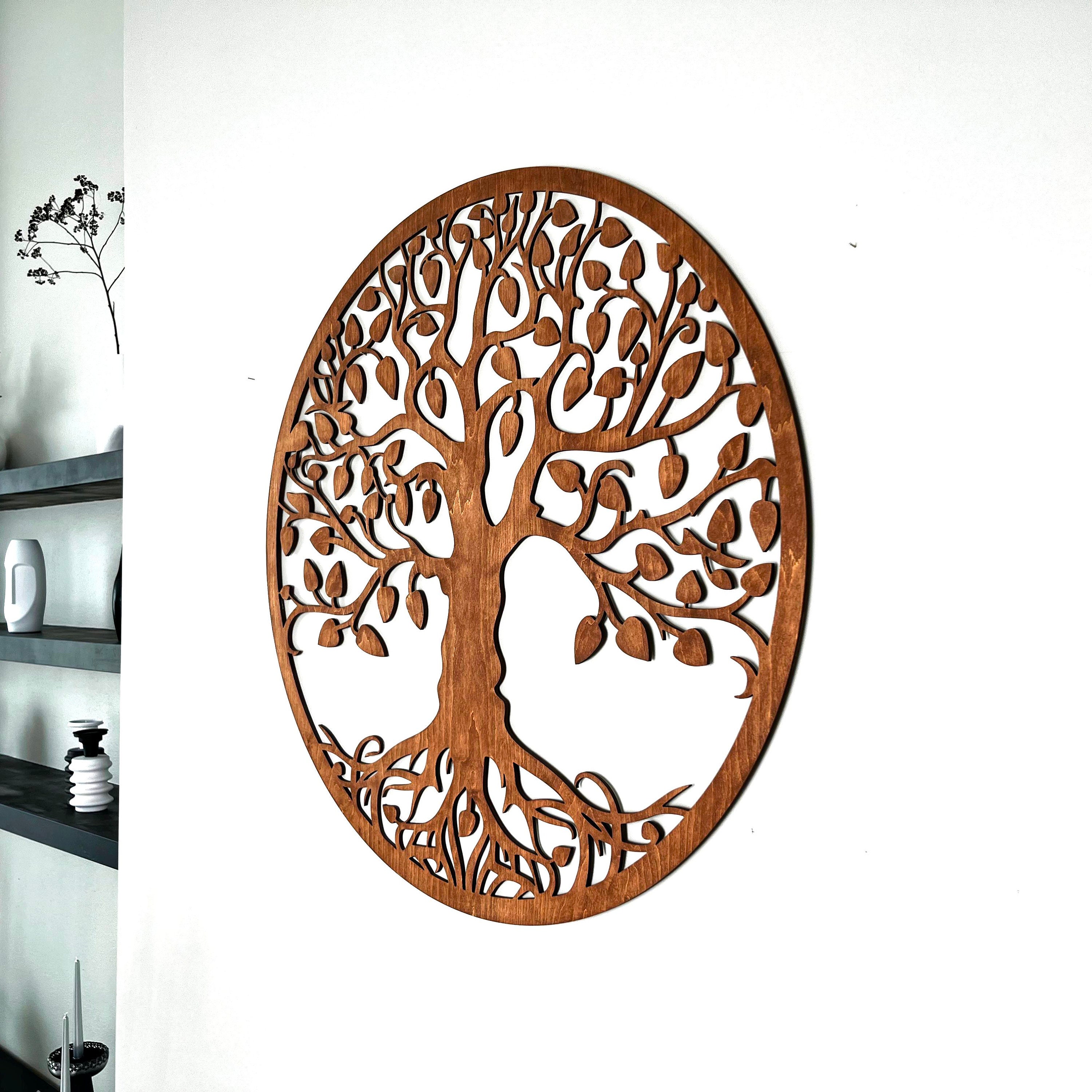 Celtic Tree of Life Wood Wall Art: Rustic Home Decor - Etsy