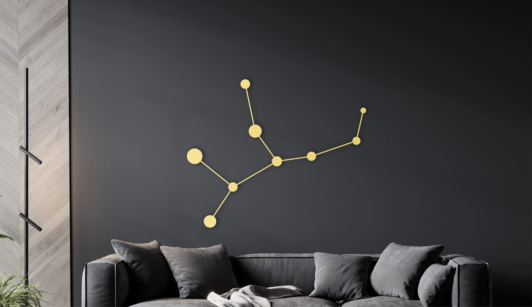Virgo Wood Art, Space Themed Room Decor, Virgo Constellation, Virgo ...