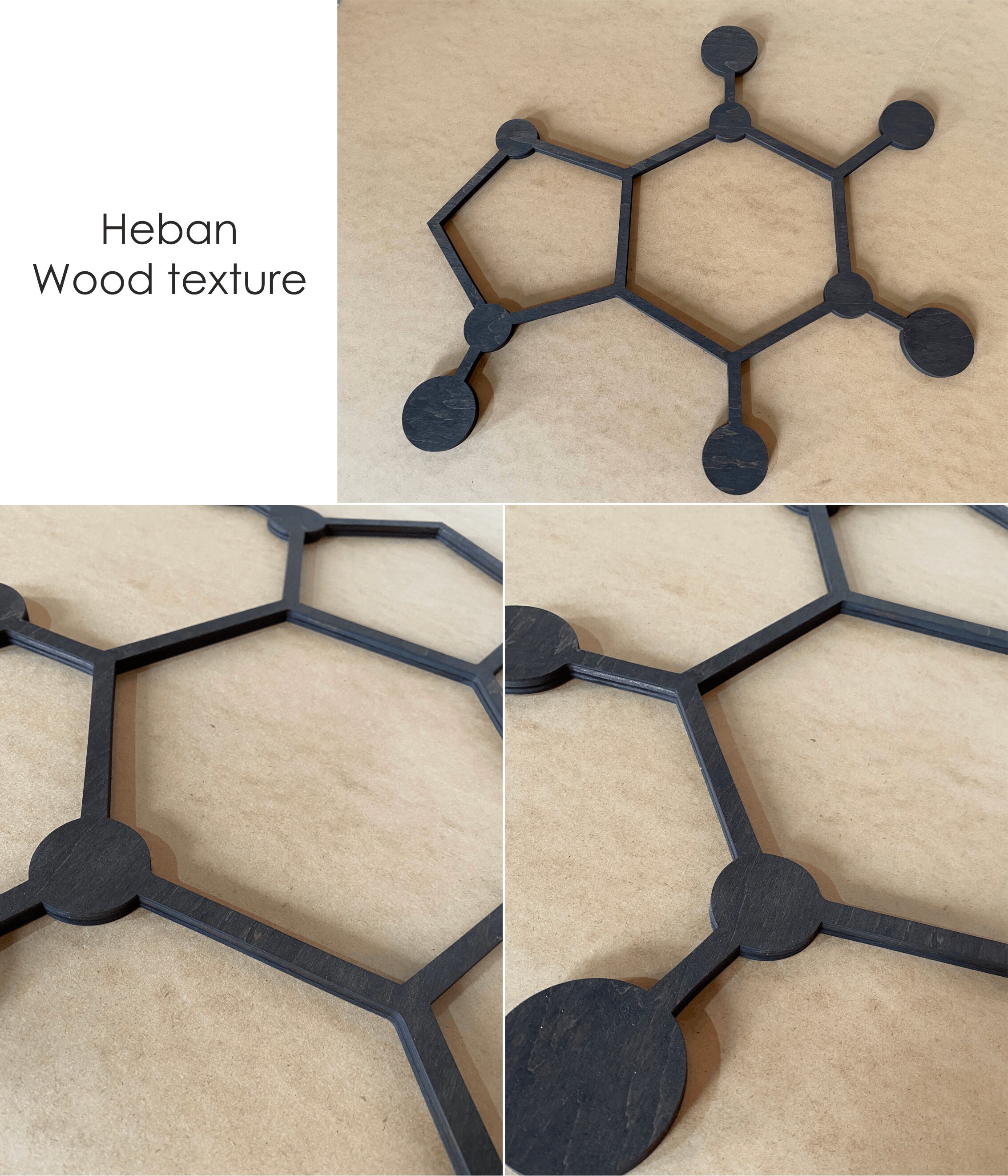 Caffeine Molecule Wall Art Wooden Decor Coffee Art Ideas | Etsy