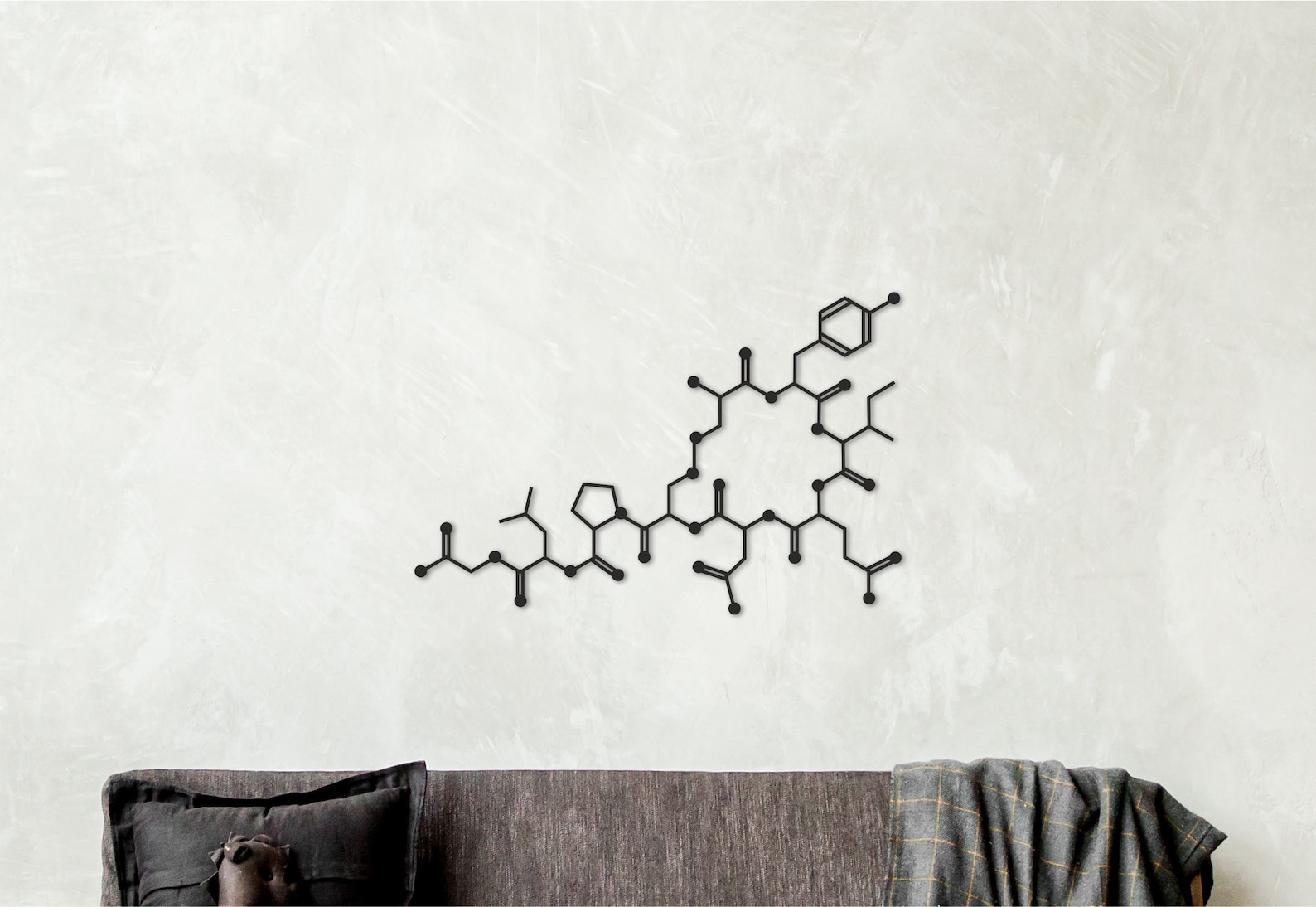 Oxytocin Molecule Wall Art, Love Hormone Art, Chemistry Decoration ...
