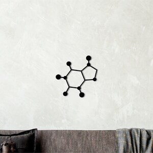 Caffeine Molecule Wall Art, Wooden Decor, Coffee Art Ideas, Coffee ...