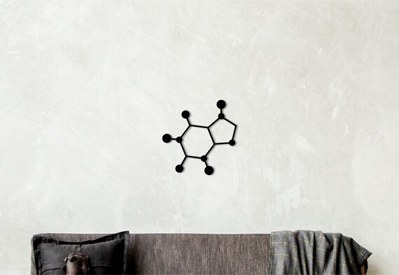 Caffeine Molecule Wall Art Wooden Decor Coffee Art Ideas | Etsy
