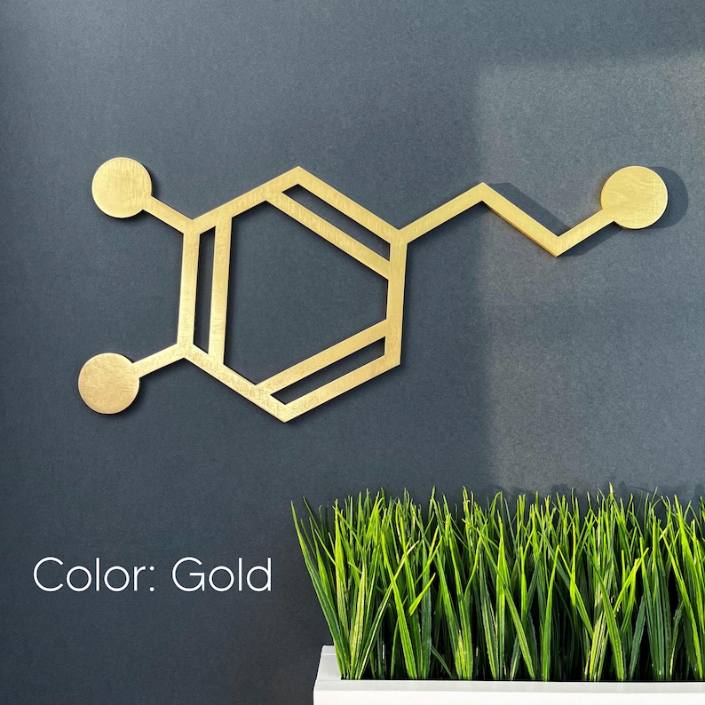 Dopamine Molecule, Chemical Wall Decor, Wood Wall Art,molecular Formula ...