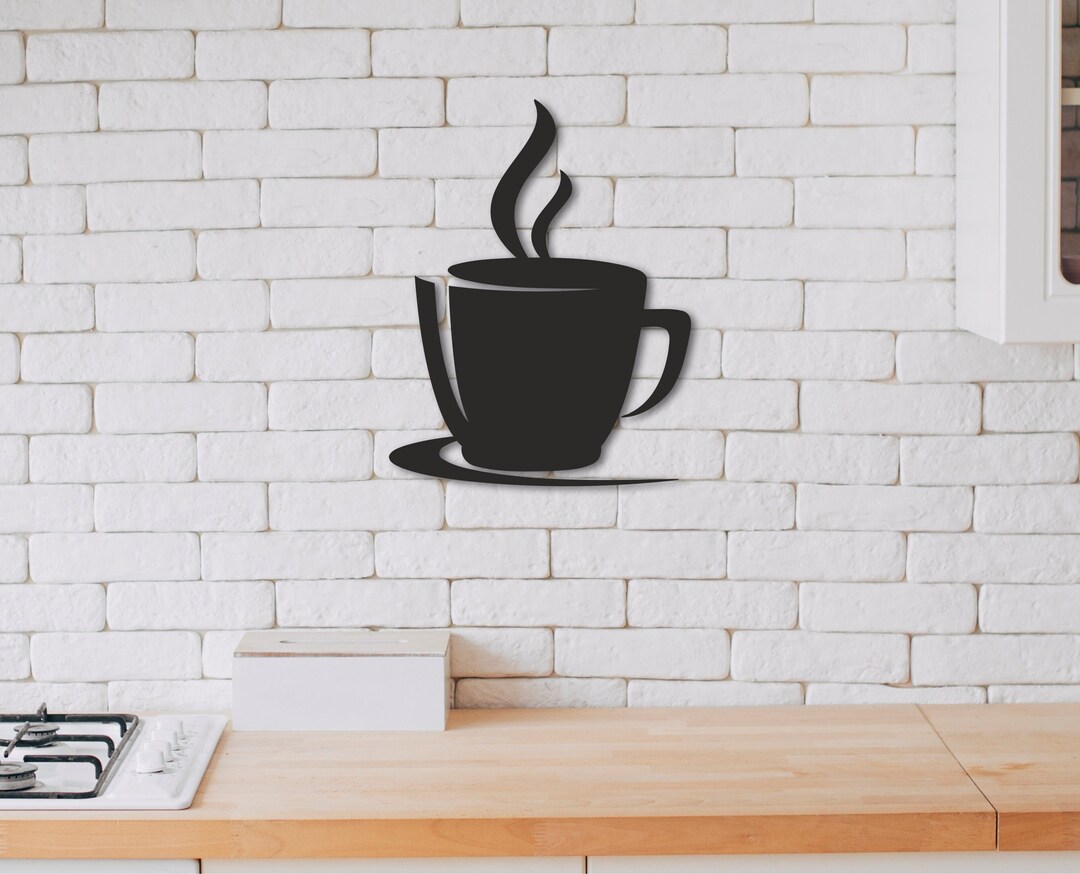 Coffee Decor, Kitchen Wall Decor, Coffee Mug Home Decor, Wooden ...