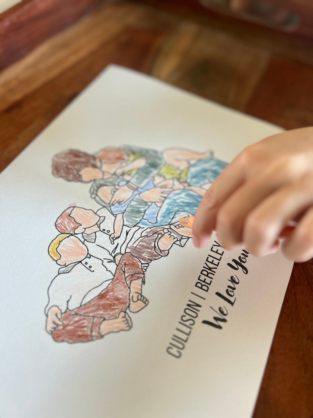 Custom Coloring Page for Kids From Photo, Printable Custom Faceless ...