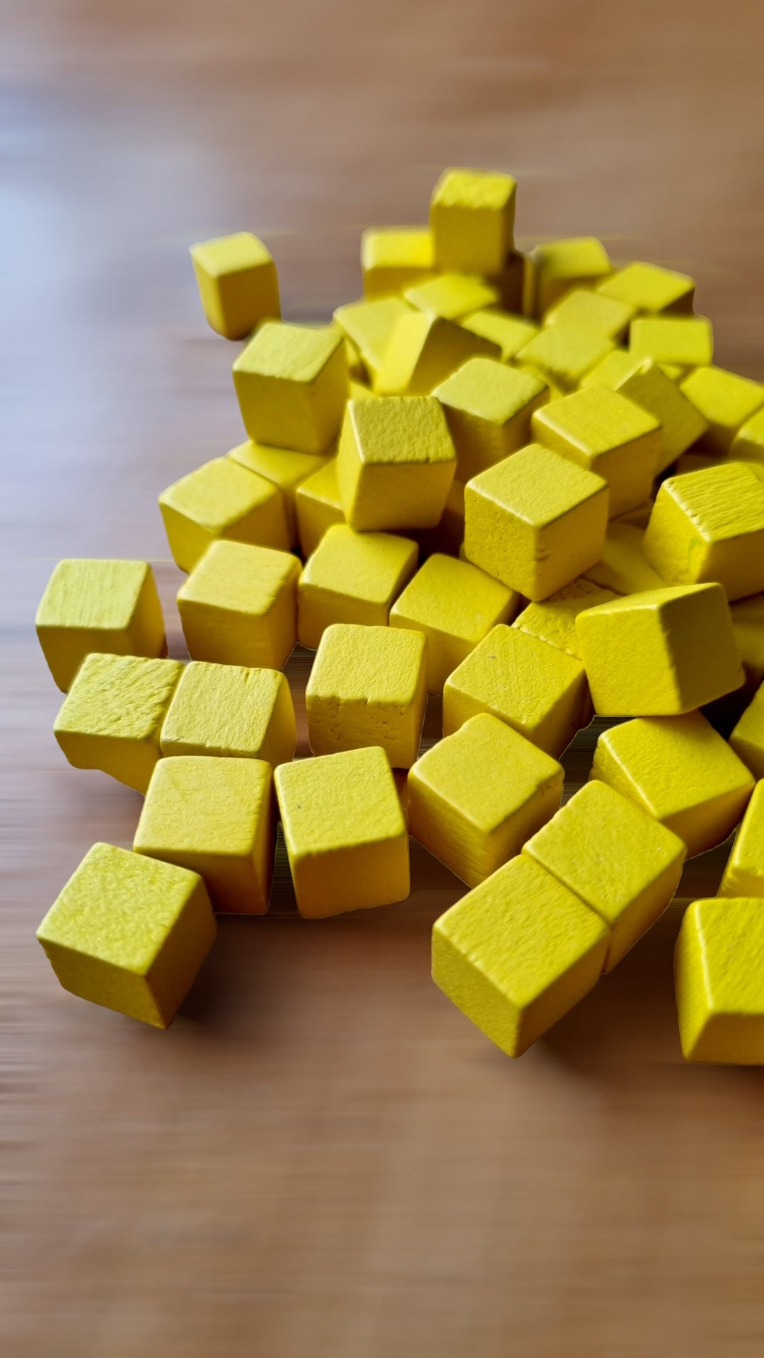 10mm Wooden Cubes ~ Board Game Pieces ~ Yellow Wood Cube Tokens ...