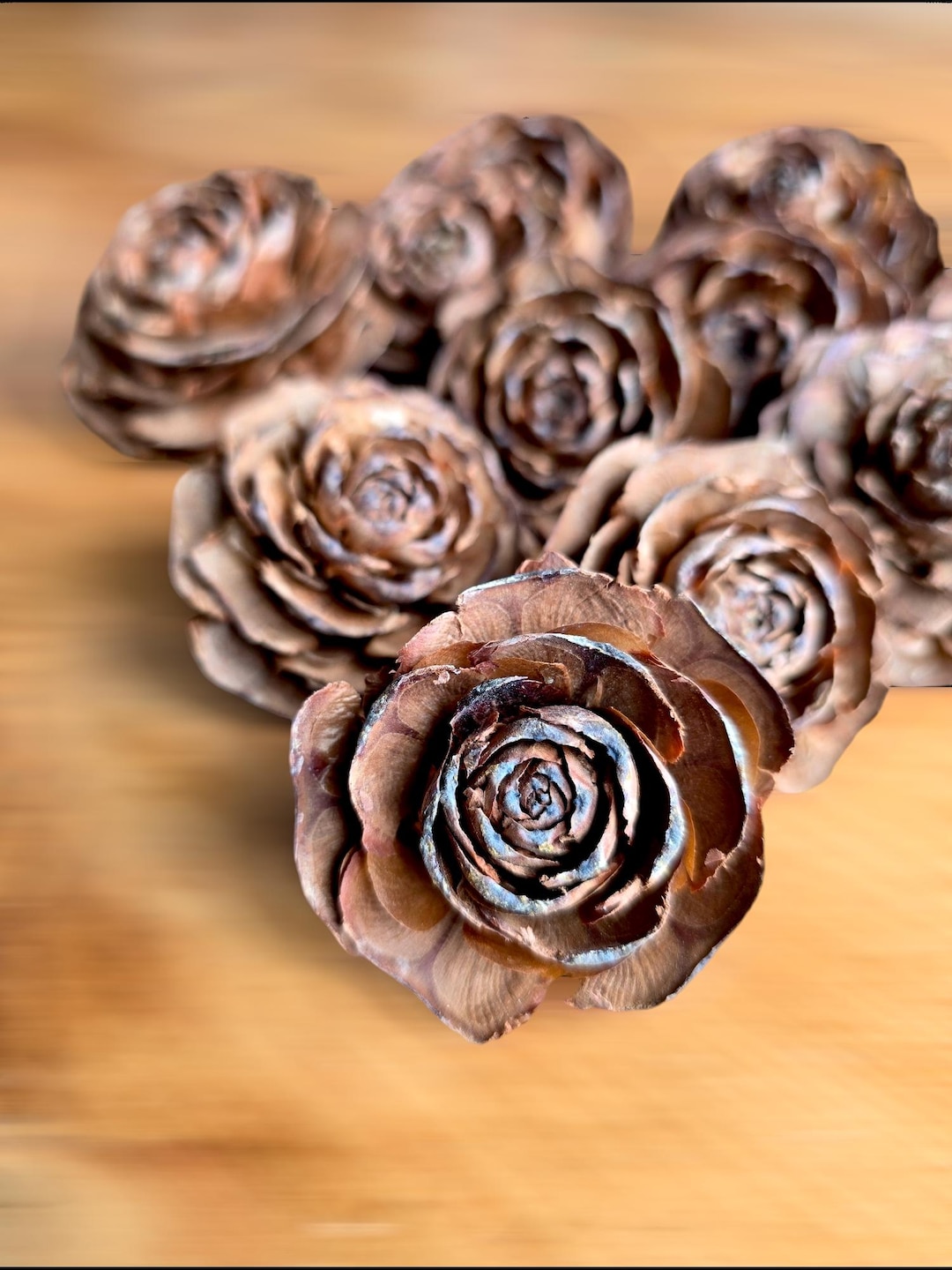 Natural CEDAR ROSE Cones (4-6 Cm) in Brown, Rustic Wedding, Festive ...