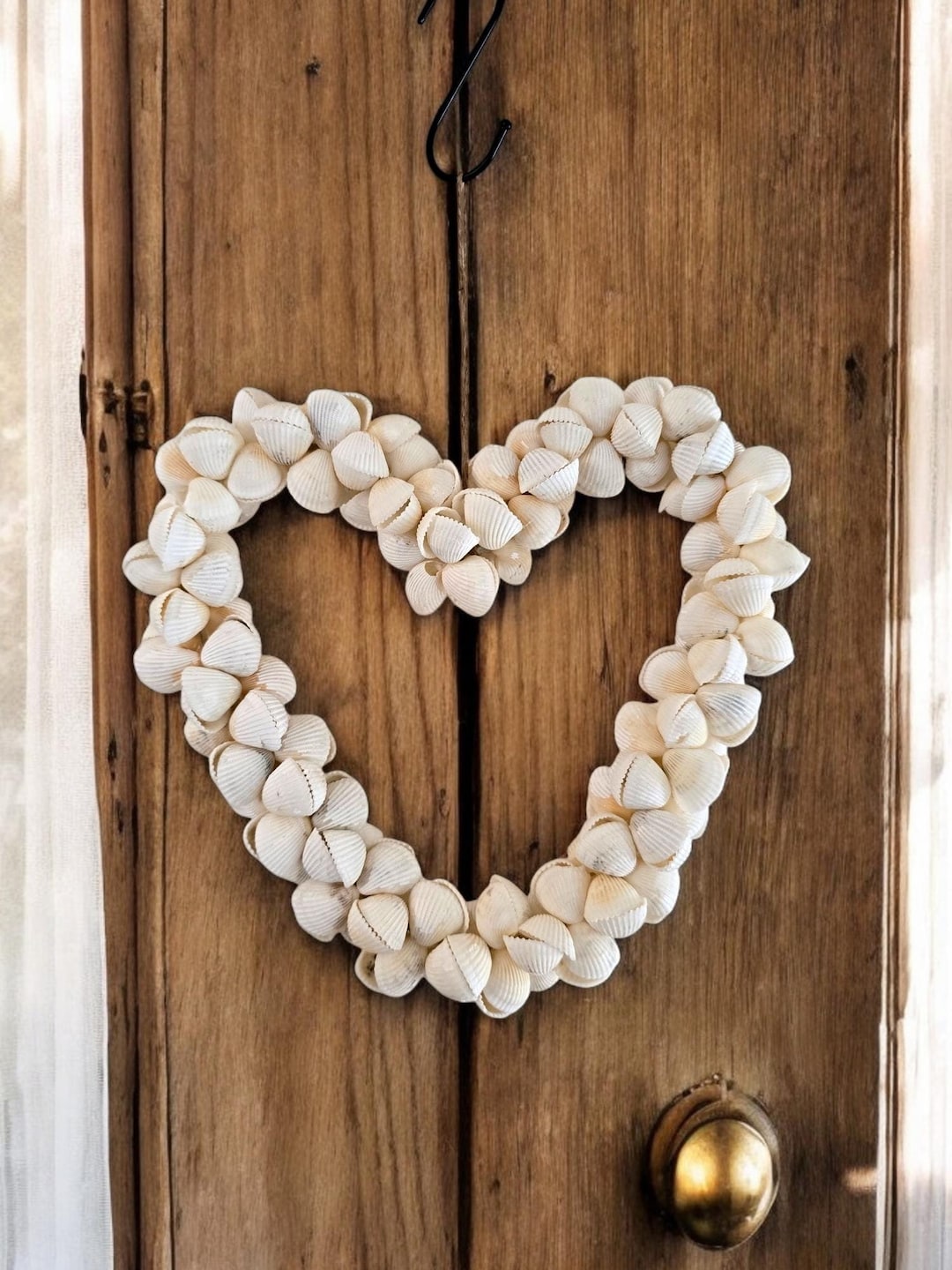 COCKLE Shell HEART WREATH - 25 Cm/30 Cm | Coastal Decor, Beach Wedding ...