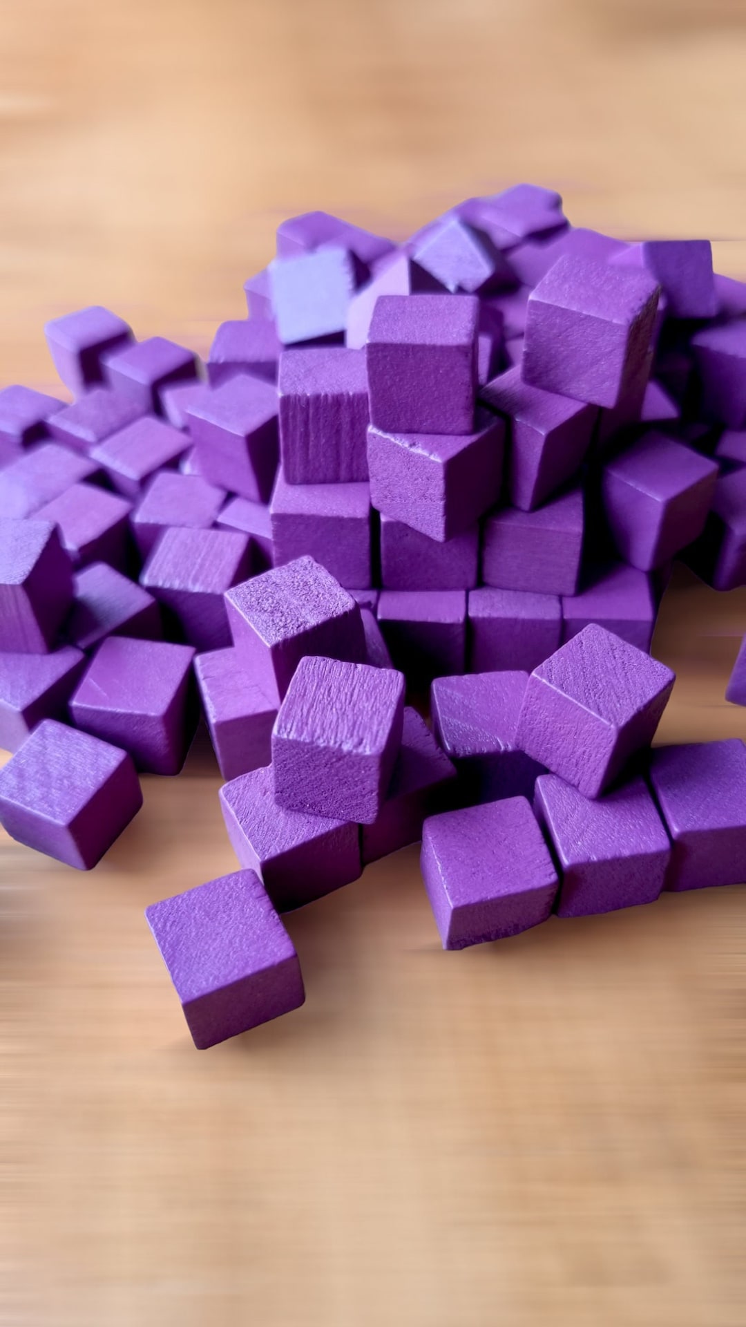 10mm Wooden Cubes ~ Board Game Pieces, Purple Wood Cube Tokens ...