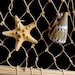 Hanging Fishing Net With Natural Sea Shells, Wooden Fish, Starfish Wall ...